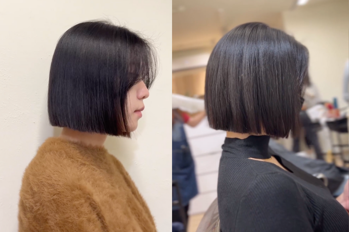 【中山區燙髮推薦】一刀切＋縮毛矯正完美組合，想剪幼態感短髮必看！ - Mifaso 迷髮所